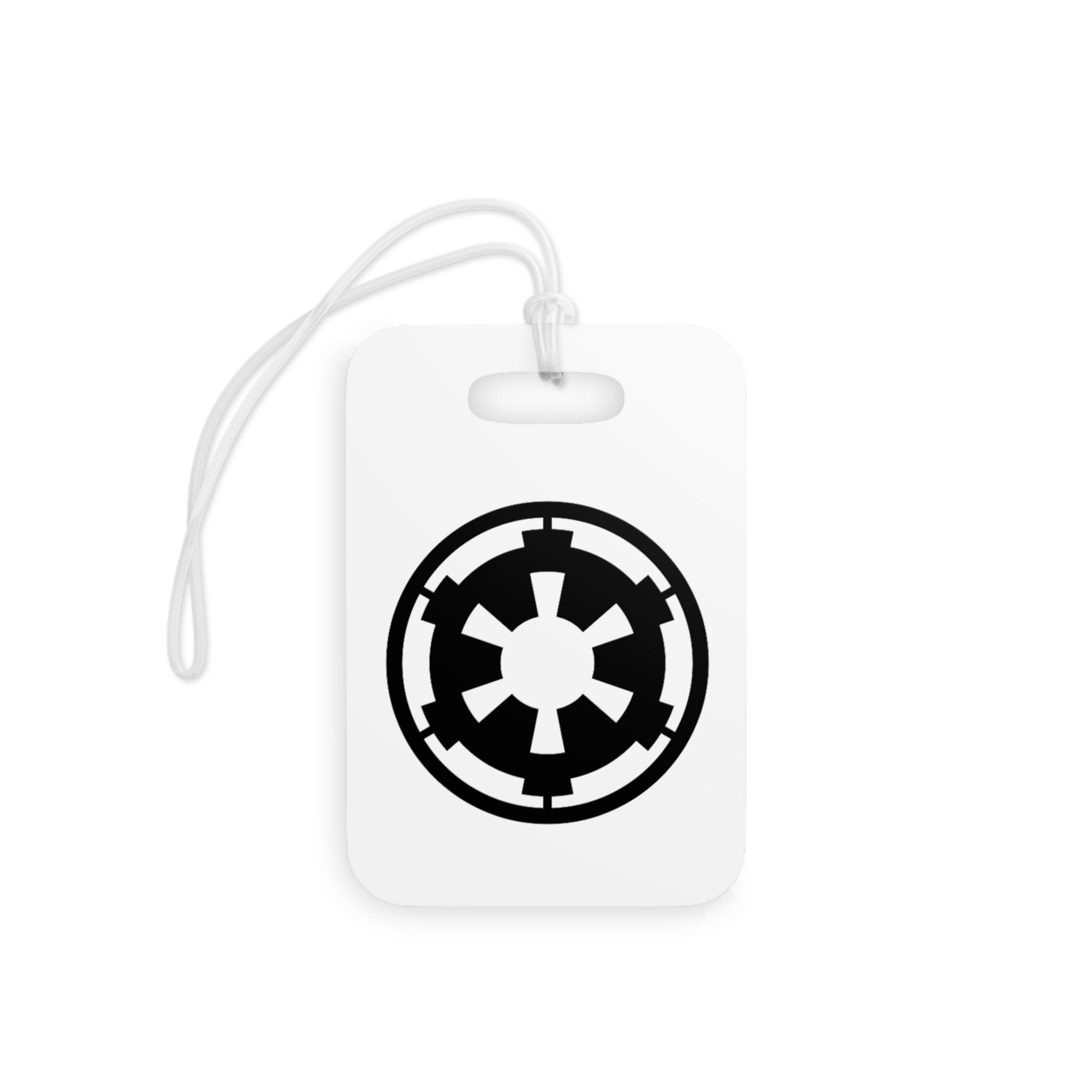 Custom QR Code Galactic Empire Imperial Emblem White Luggage Tag ...