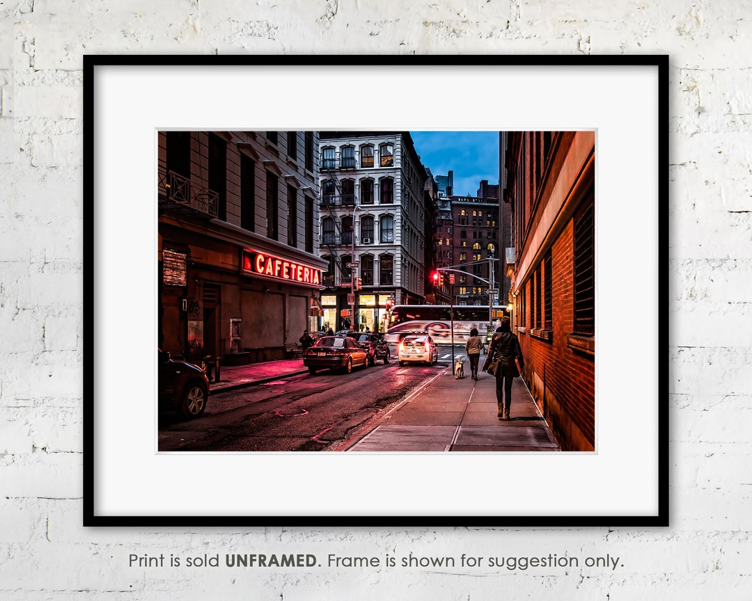 NYC Photo Print "nightfall in Tribeca", New York City Night Photography ...