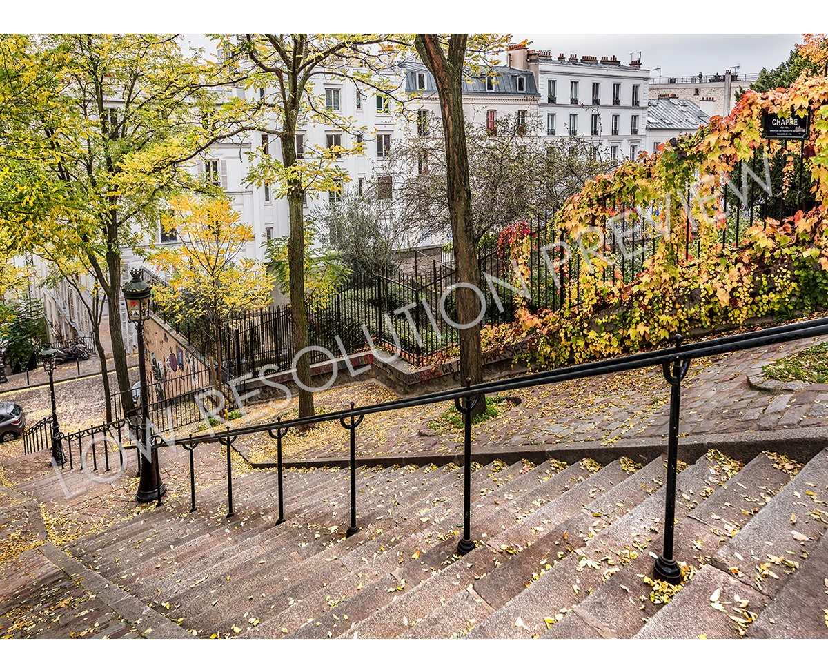 Montmartre Steps, Paris Fine Art Photo Print, Travel Photography ...