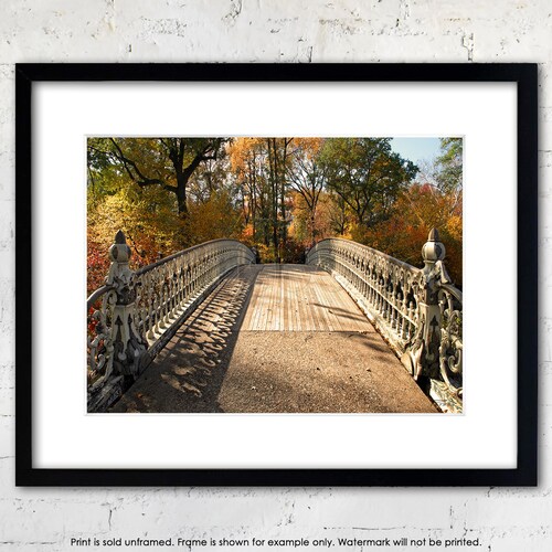 Bow Bridge in Autumn // Central Park New York City Fine Art - Etsy