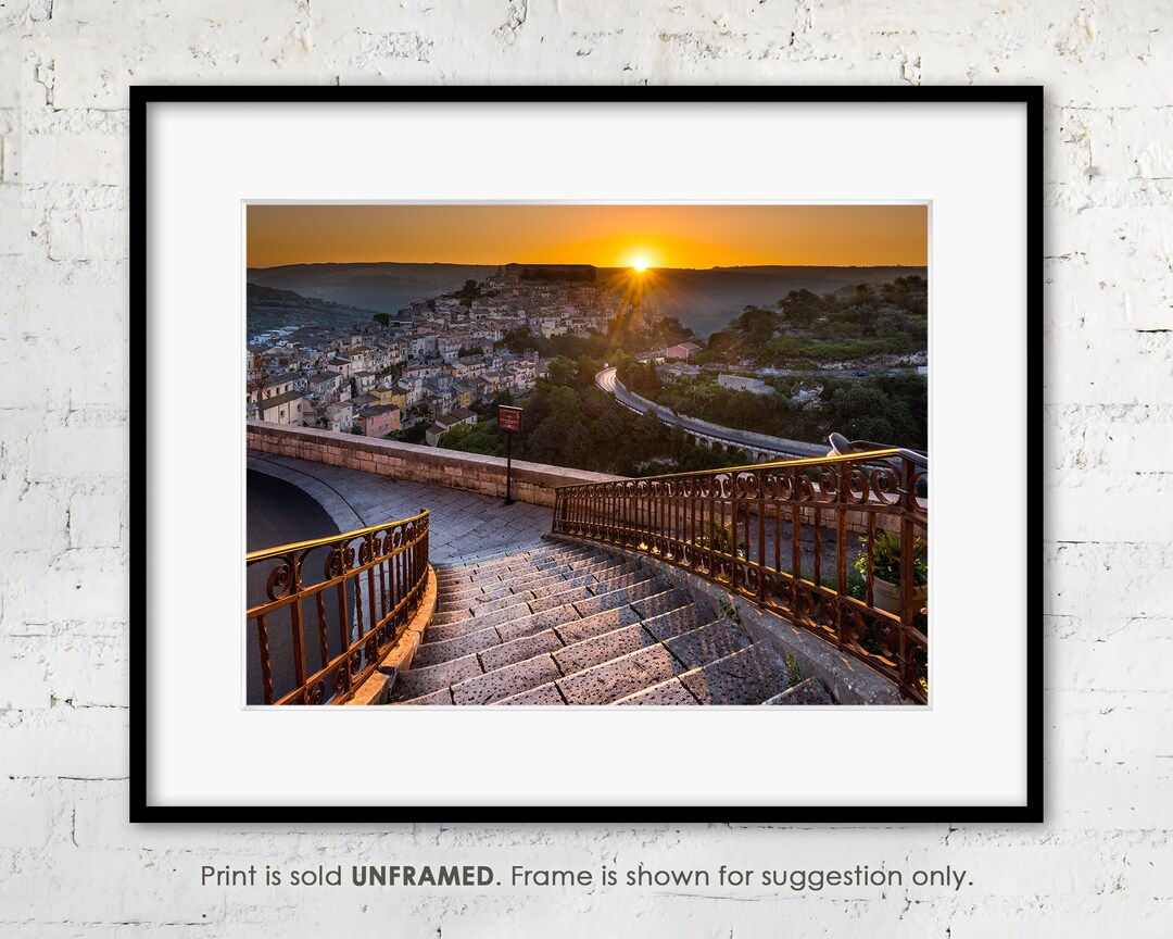 Ragusa "via Scale" Sicilian Landscape, Original Italy Photography Print ...