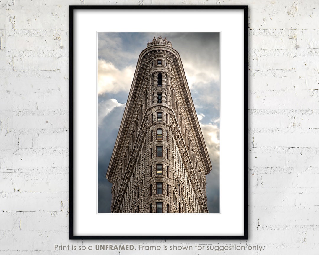 New York City Flatiron Building Print, Color Version, NYC Architectural ...