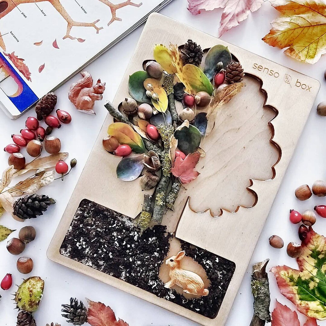 Tree Sensory Tray | Sensor Board | Montessori Wooden Toy | Tinker Tray ...