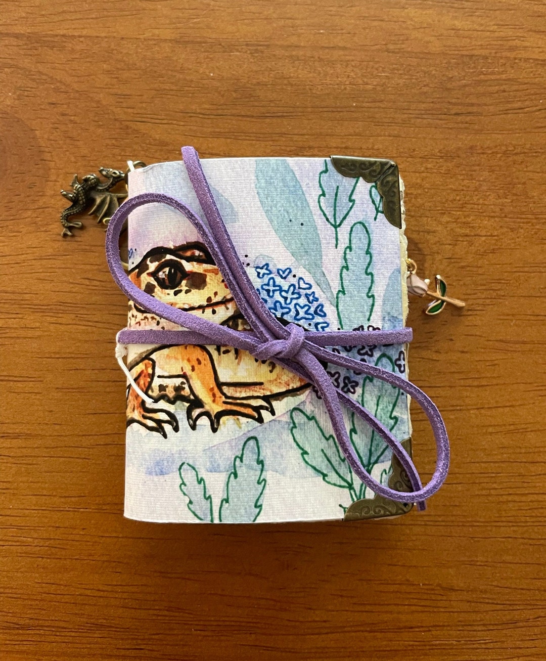 Handmade Tiny Journal Leopard Gecko Mini Notebook, Art Journal, Junk ...