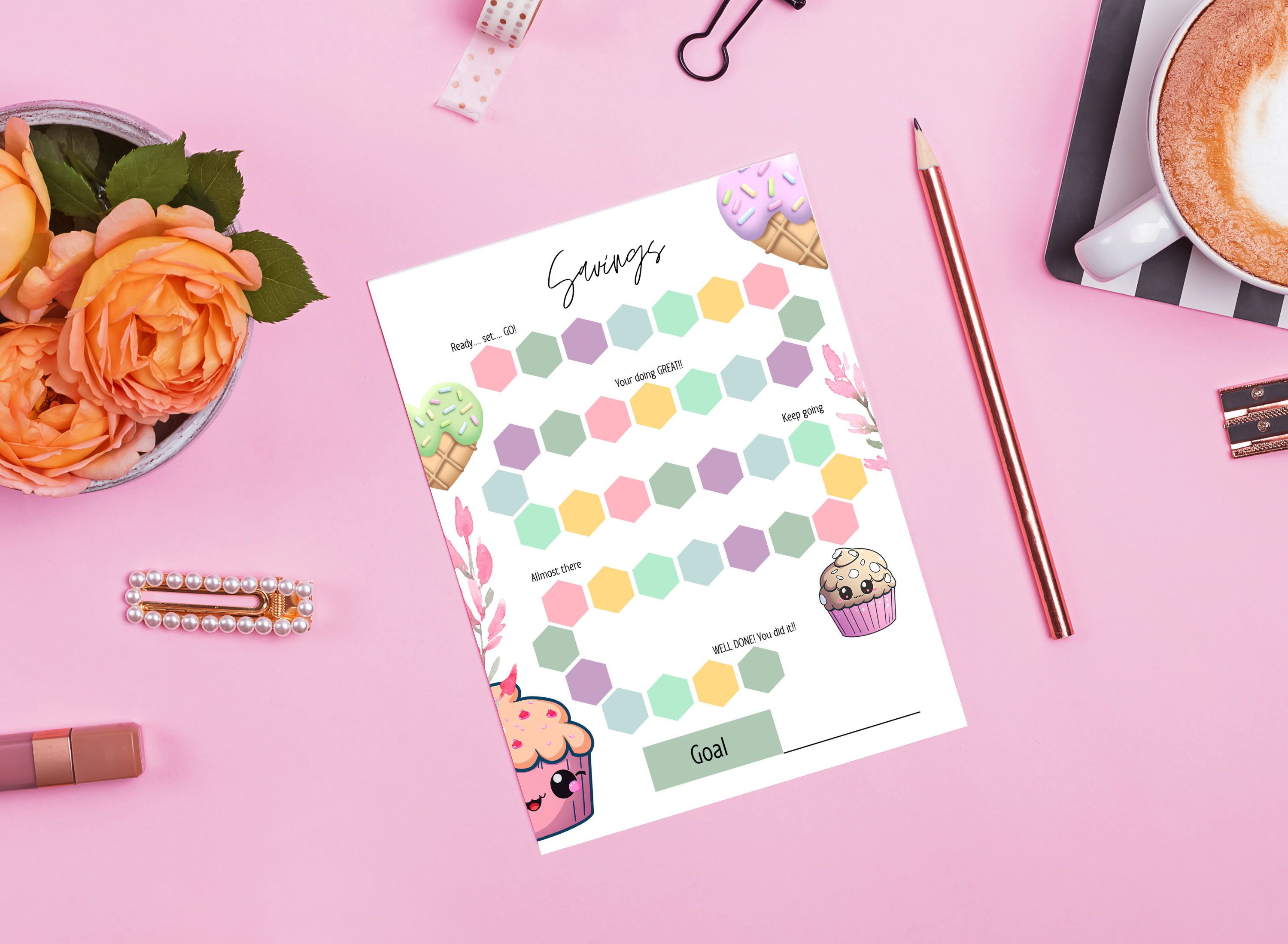 Printable Savings Chart for Kids Reward Chart for Children - Etsy