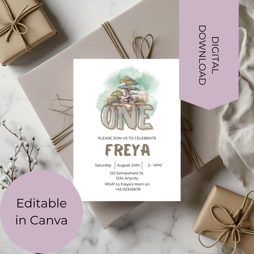 Japanese Zen Garden Instant Download Meditative Zen Invitation Bonzai ...