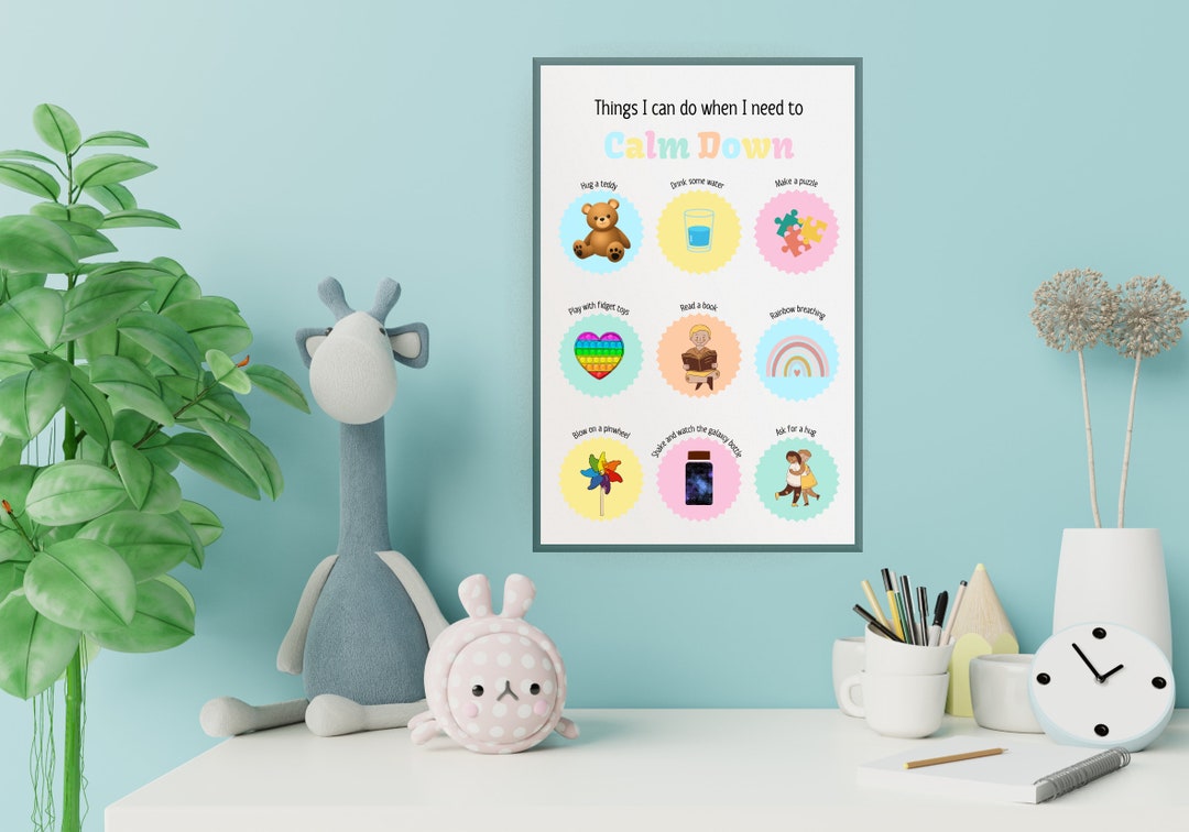 Calm Down Printable Wall Art for Neurodiverse Kids Autism & ADHD ...