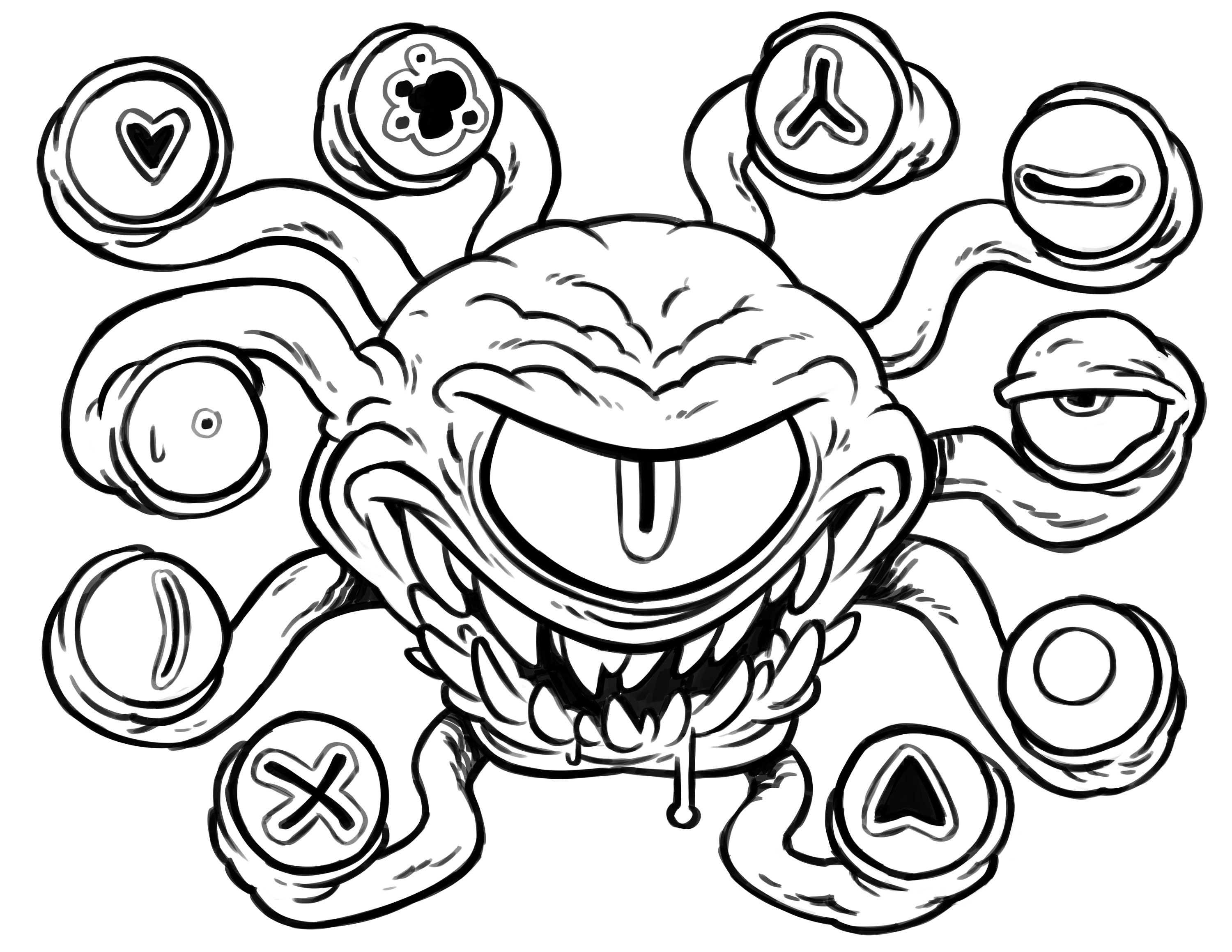 Dnd Monsters Line Art Batch 01 - Etsy