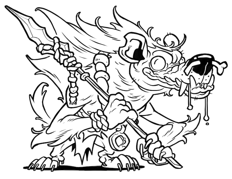 Dnd Monsters Line Art Batch 01 - Etsy