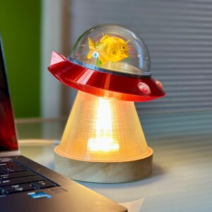 Handmade UFO Alien Spaceship Light Lamp Free Shipping - Etsy