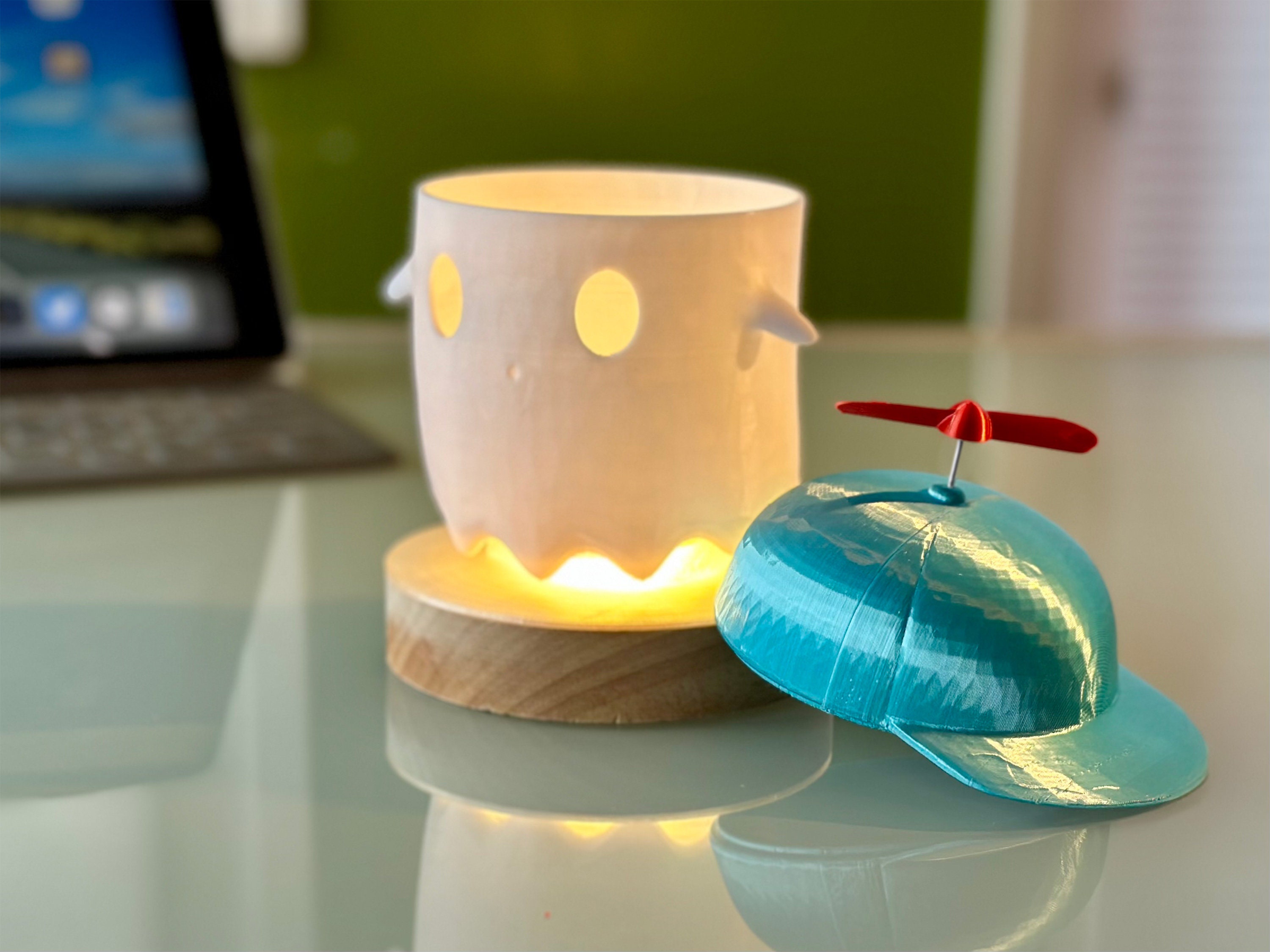 Cutest Most Adorable Little Ghost W/ Beanie Cap LED Light / Lamp - Free ...