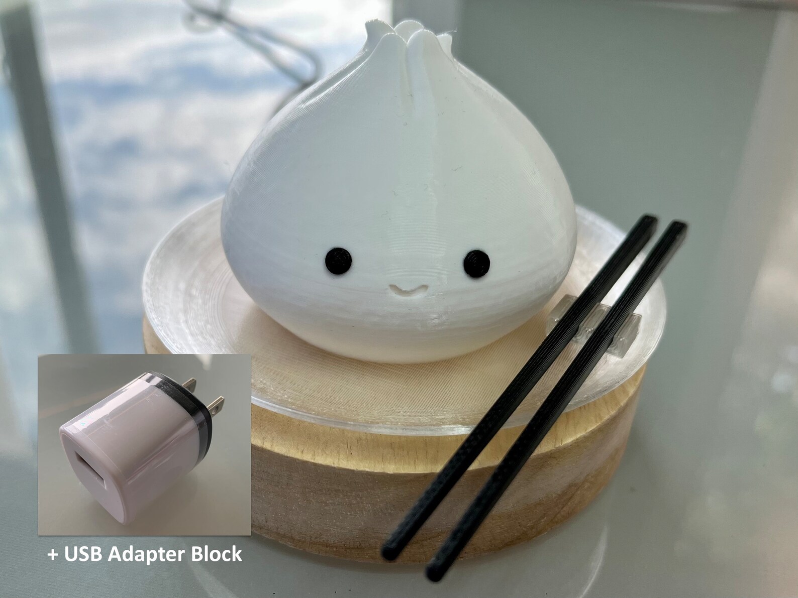 Cute Soup Dumpling Plate With Chopsticks LED Lamp - Etsy