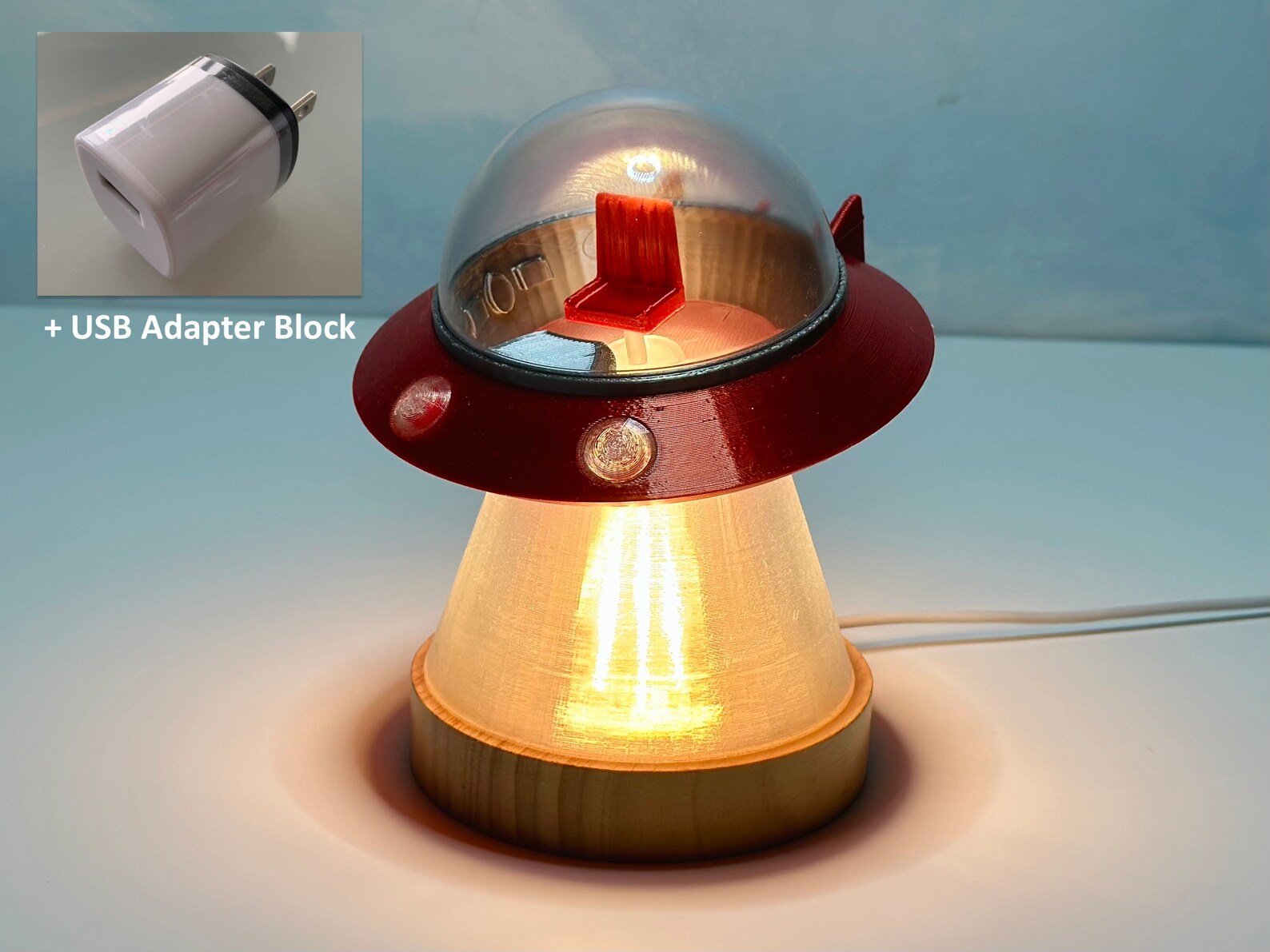 UFO Alien Spaceship Light | Lamp - Free Shipping! -- Handmade Original ...