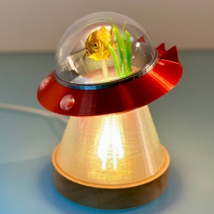 Handmade UFO Alien Spaceship Light Lamp Free Shipping - Etsy