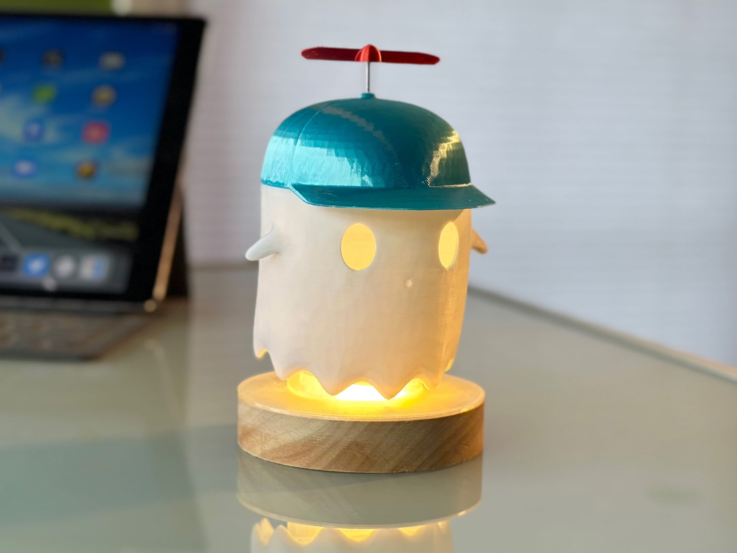 Cutest Most Adorable Little Ghost W/ Beanie Cap LED Light / Lamp - Free ...
