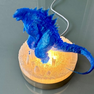 Godzilla’s London Vacation - LED Lamp - Free Shipping! - Etsy