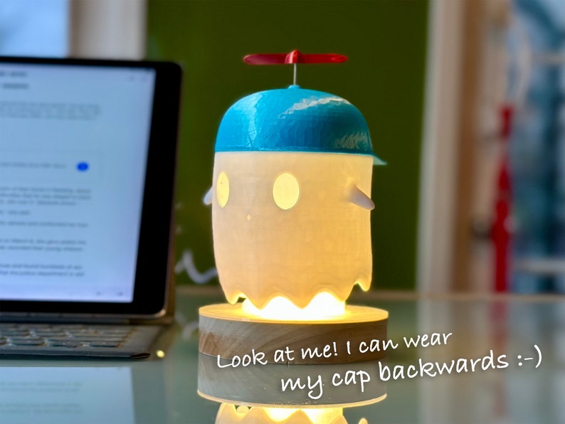 Cutest Most Adorable Little Ghost W/ Beanie Cap LED Light / Lamp - Free ...