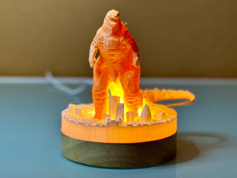 Godzillas London Vacation LED Lamp Free Shipping - Etsy