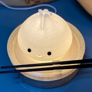Cute Soup Dumpling Plate With Chopsticks LED Lamp - Etsy
