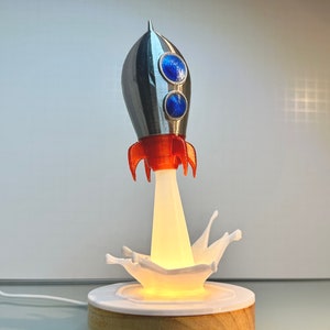 Retro Futuristic Rocket Space Ship / Spaceship LED Lamp - Free Shipping ...
