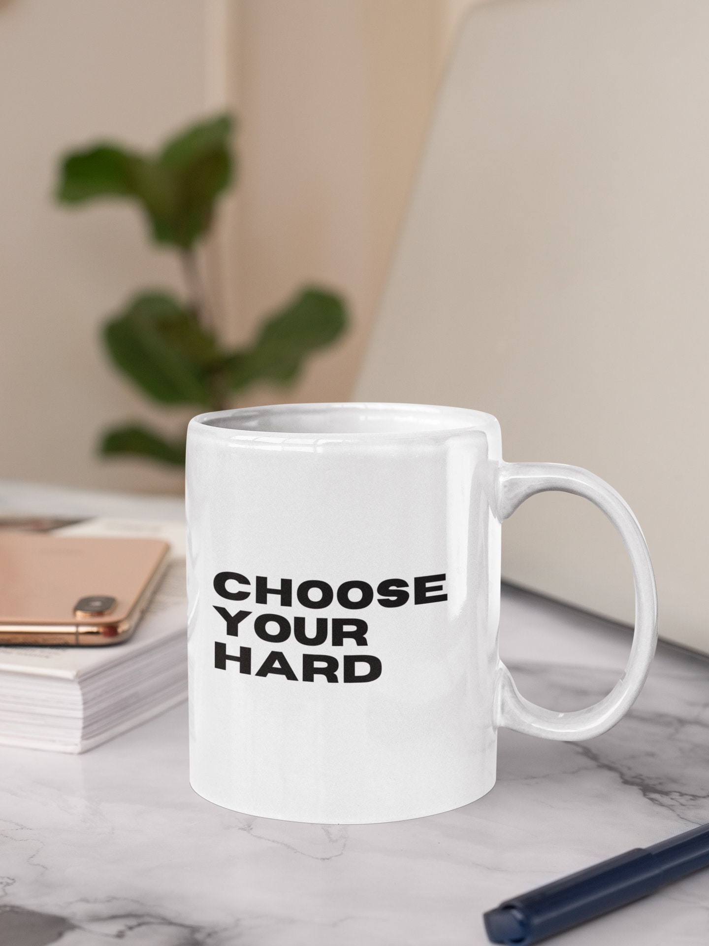 Choose Your Hard Definition Mug, Inspirational Coffee Mug ...