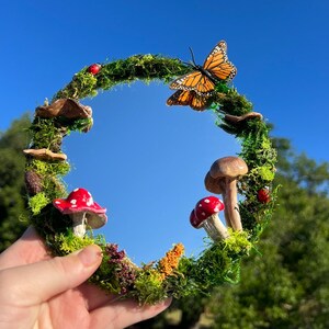 Magical Fairy Moss Mushroom Mirror, Fairy Garden Mirror, Beauty Mirror ...