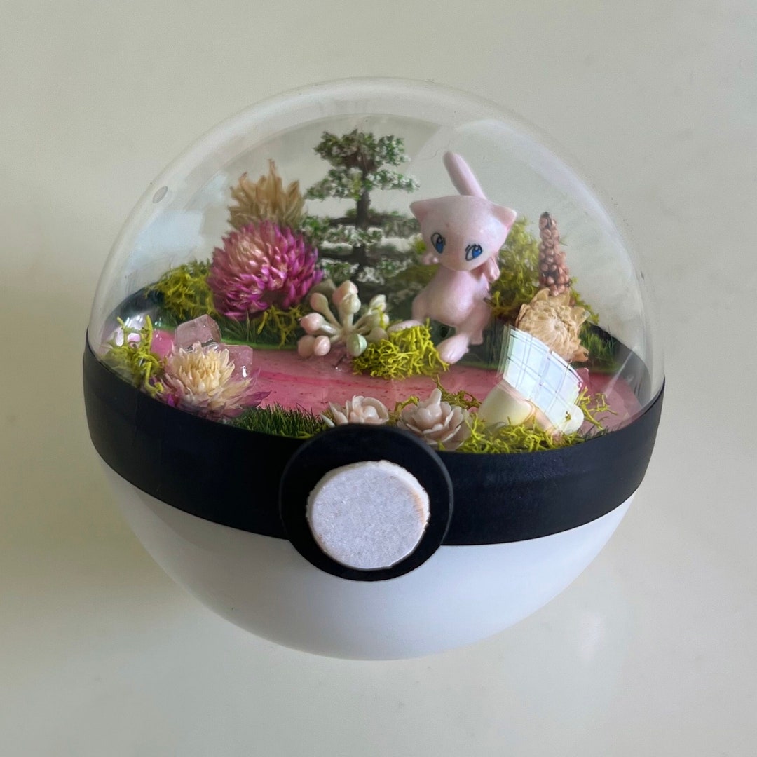 Pokémon Ball Terrarium, Handmade Miniature Pokeball Diorama, Poke Ball ...