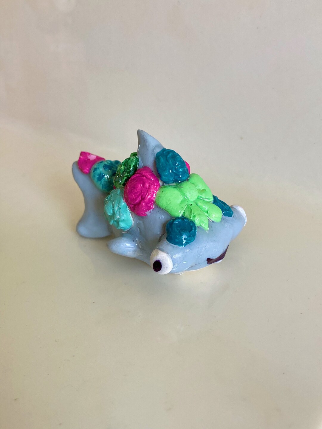 Sculpted Hammerhead Shark Figurine, Clay Desk Buddy, Flower Clay ...
