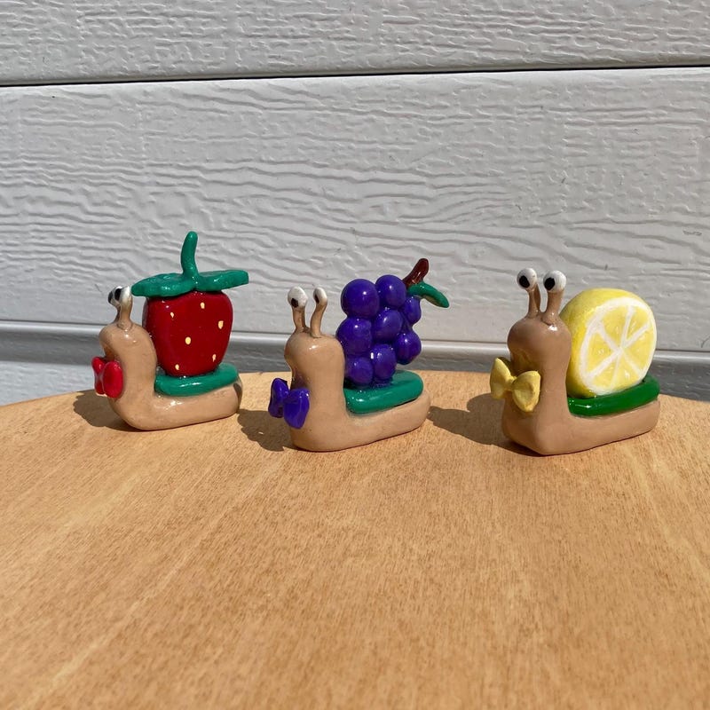 Polymer Clay Snail - Etsy