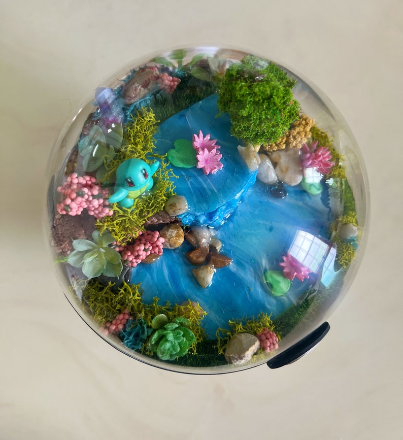 Pokémon Ball Terrarium, Handmade Pokeball Diorama, Poke Ball Shadow Box ...