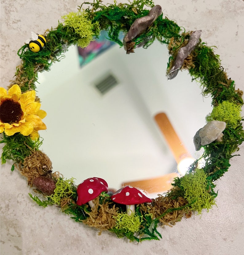 Magical Fairy Moss Mushroom Mirror Fairy Garden Mirror - Etsy