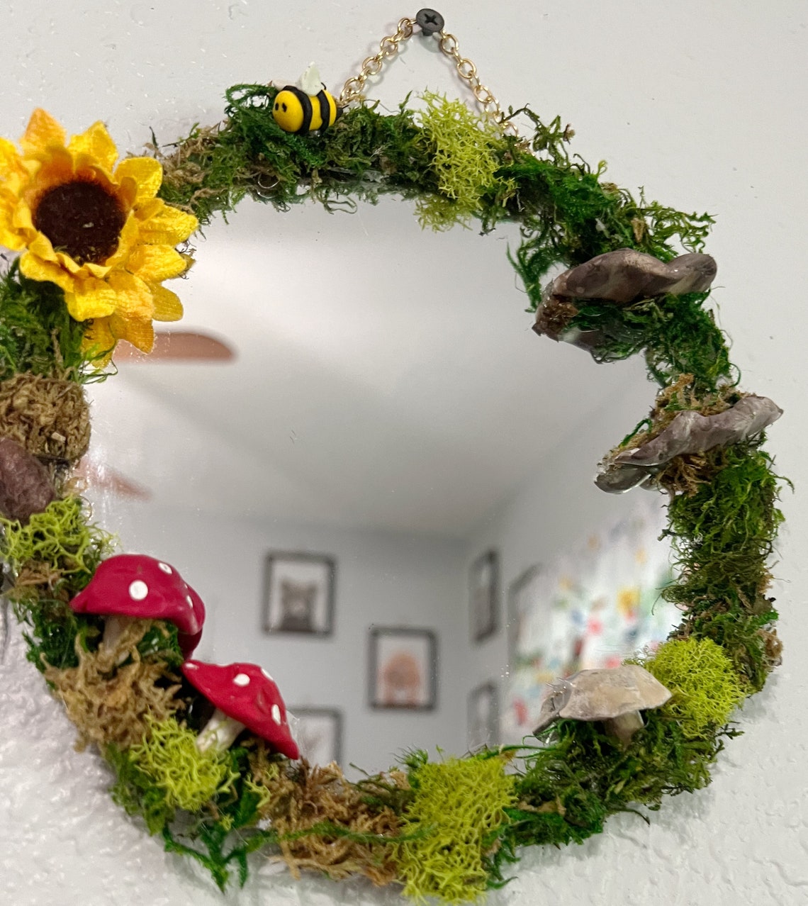Magical Fairy Moss Mushroom Mirror Fairy Garden Mirror - Etsy