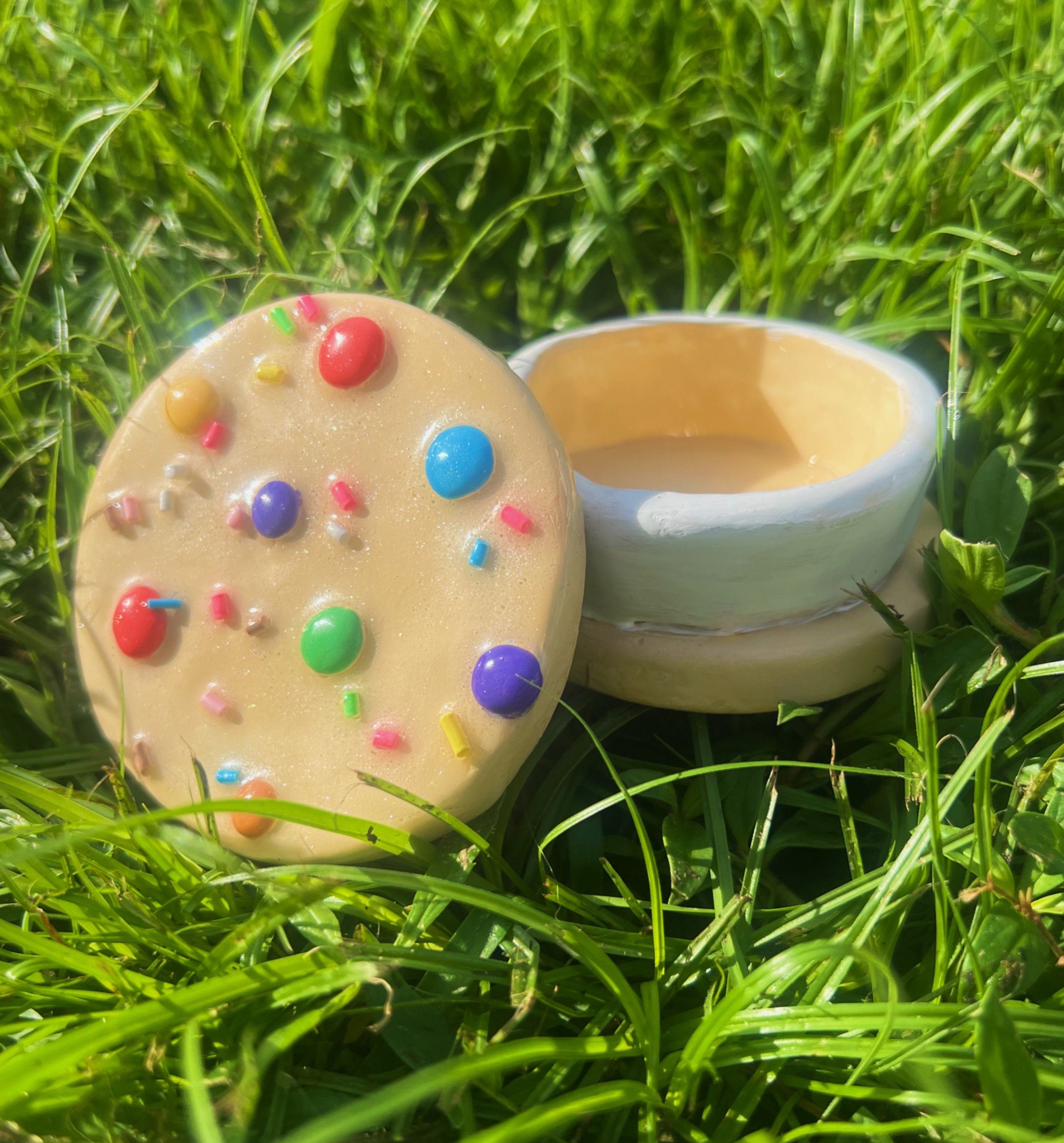 Candy Sugar Cookie Trinket Box, Food Jewelry Box, Handmade Clay Trinket ...