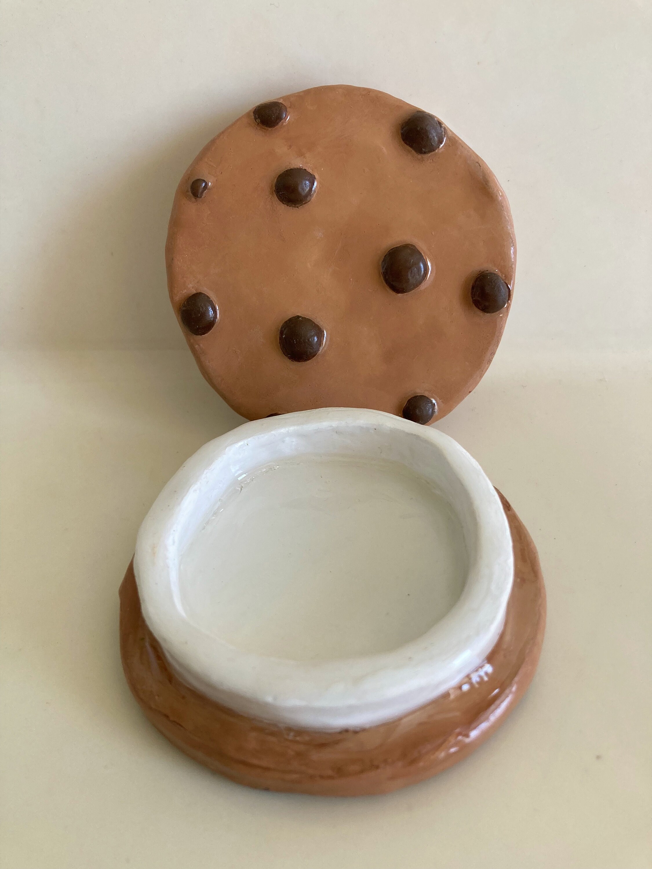 Cookie Trinket Box, Food Jewelry Box, Handmade Clay Trinket Dish, Ring ...