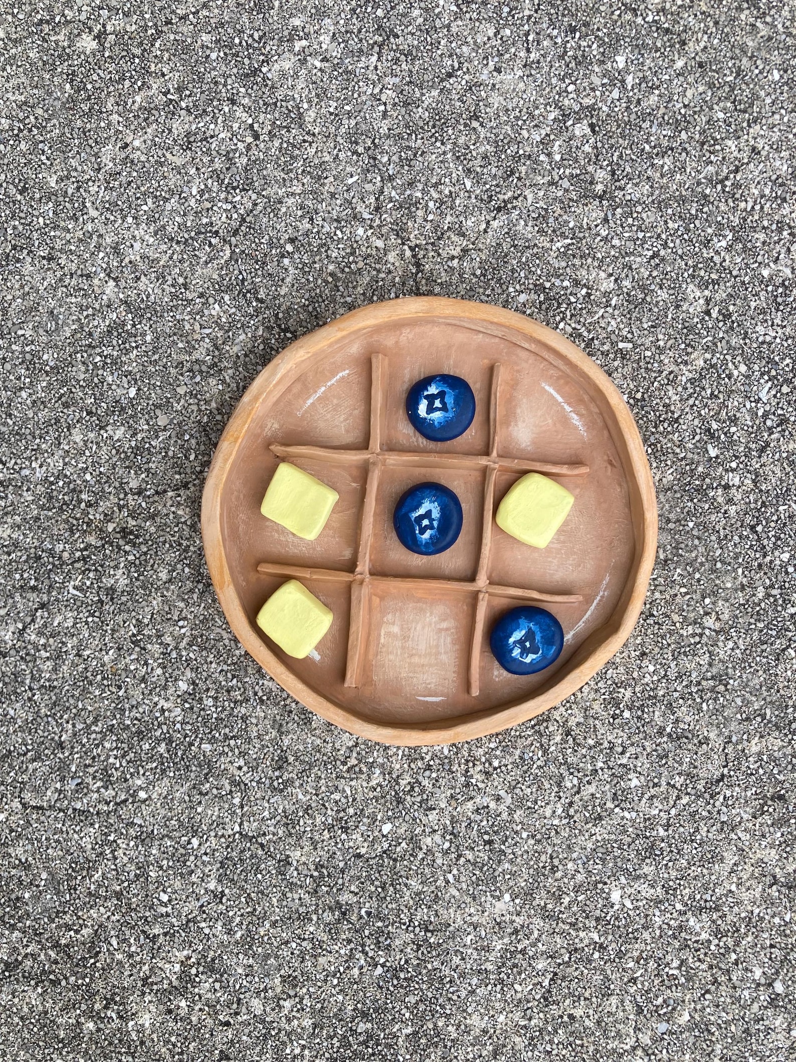Waffle Tic Tac Toe Board, Polymer Clay, Centerpiece, Food, Board Game ...