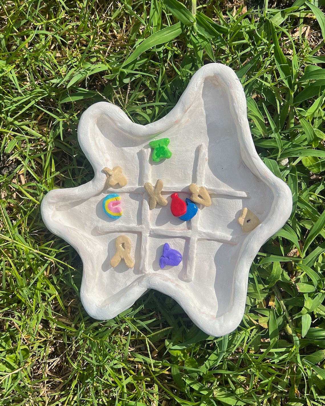 Polymer Clay Tic Tac Toe Board Coffee Table Decor - Etsy