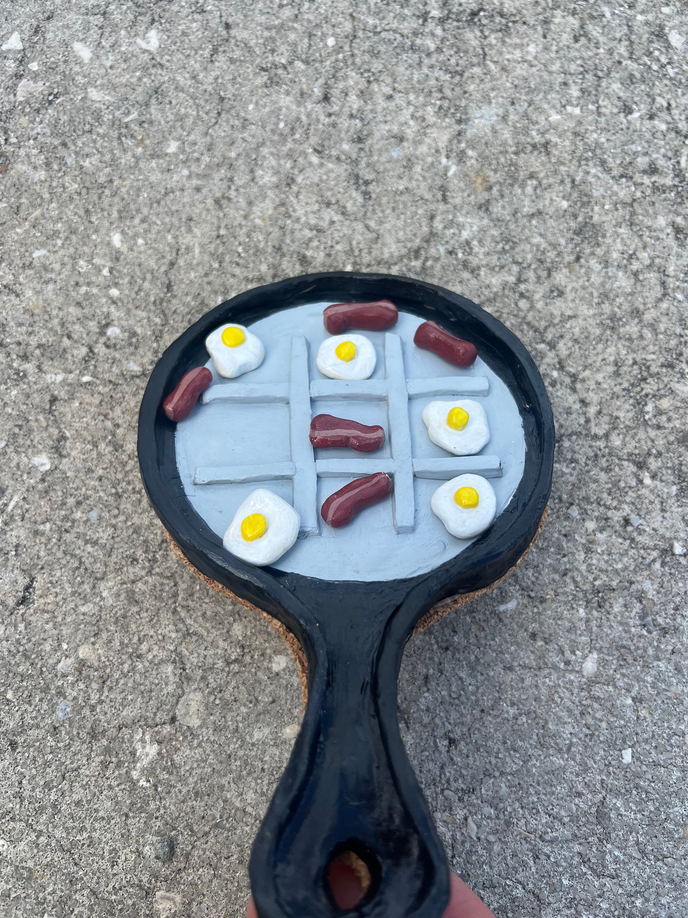 Breakfast Tic Tac Toe Board Game, Polymer Clay, Centerpiece, Food ...