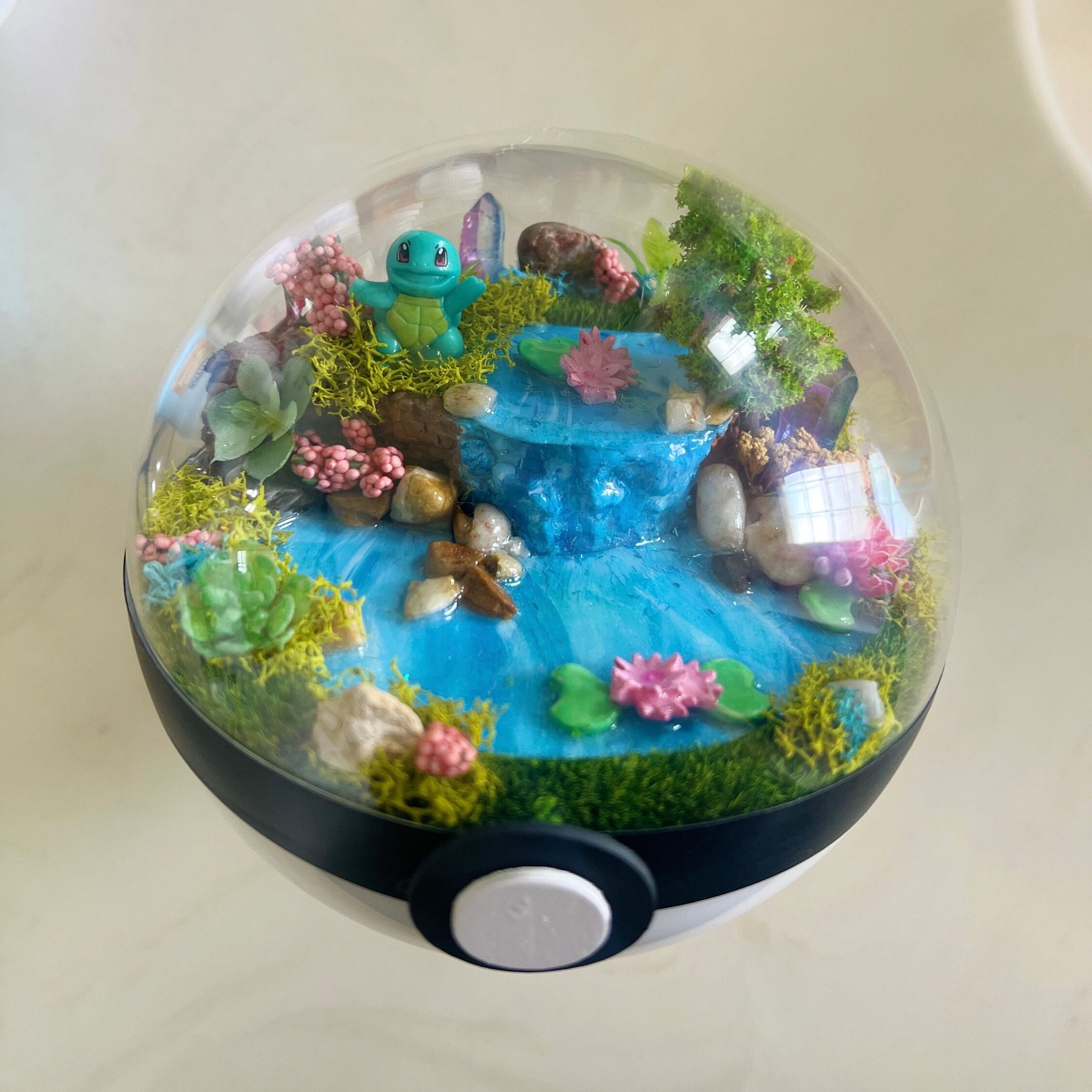 Pokémon Ball Terrarium, Handmade Pokeball Diorama, Poke Ball Shadow Box ...
