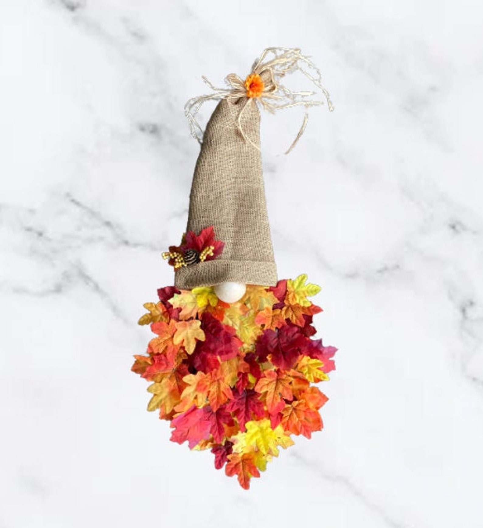 Gnome Fall Wreath Gnome Door Hanger Leaves Fall Door Hanger - Etsy