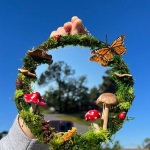 Magical Fairy Moss Mushroom Mirror, Fairy Garden Mirror, Beauty Mirror ...
