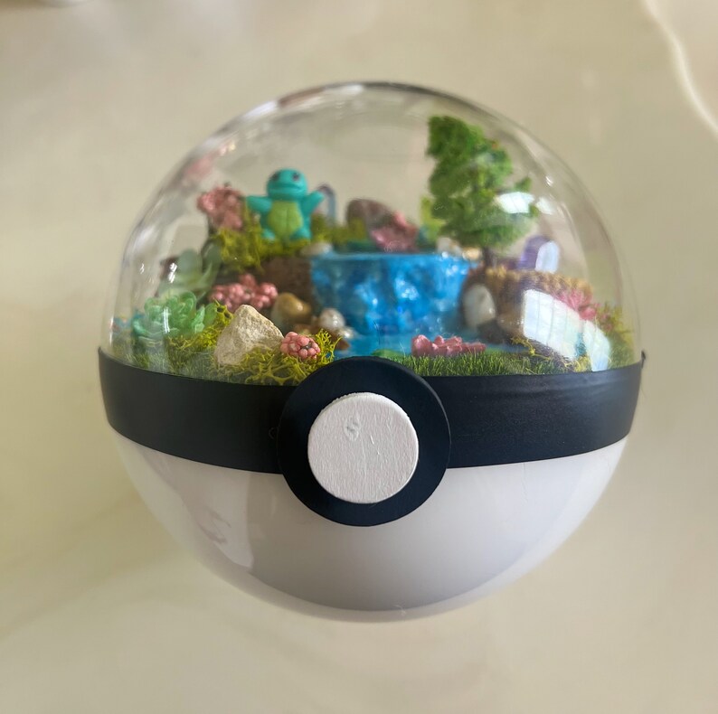 Pokémon Ball Terrarium, Handmade Pokeball Diorama, Poke Ball Shadow Box ...