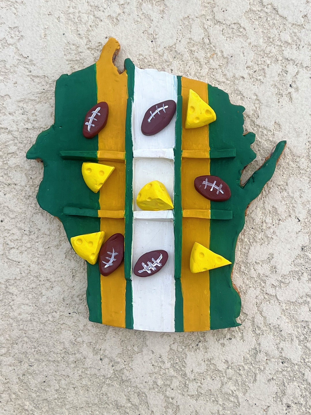 Greenbay Packers Football Tic Tac Toe Board, Gifts for Him, Wisconsin ...