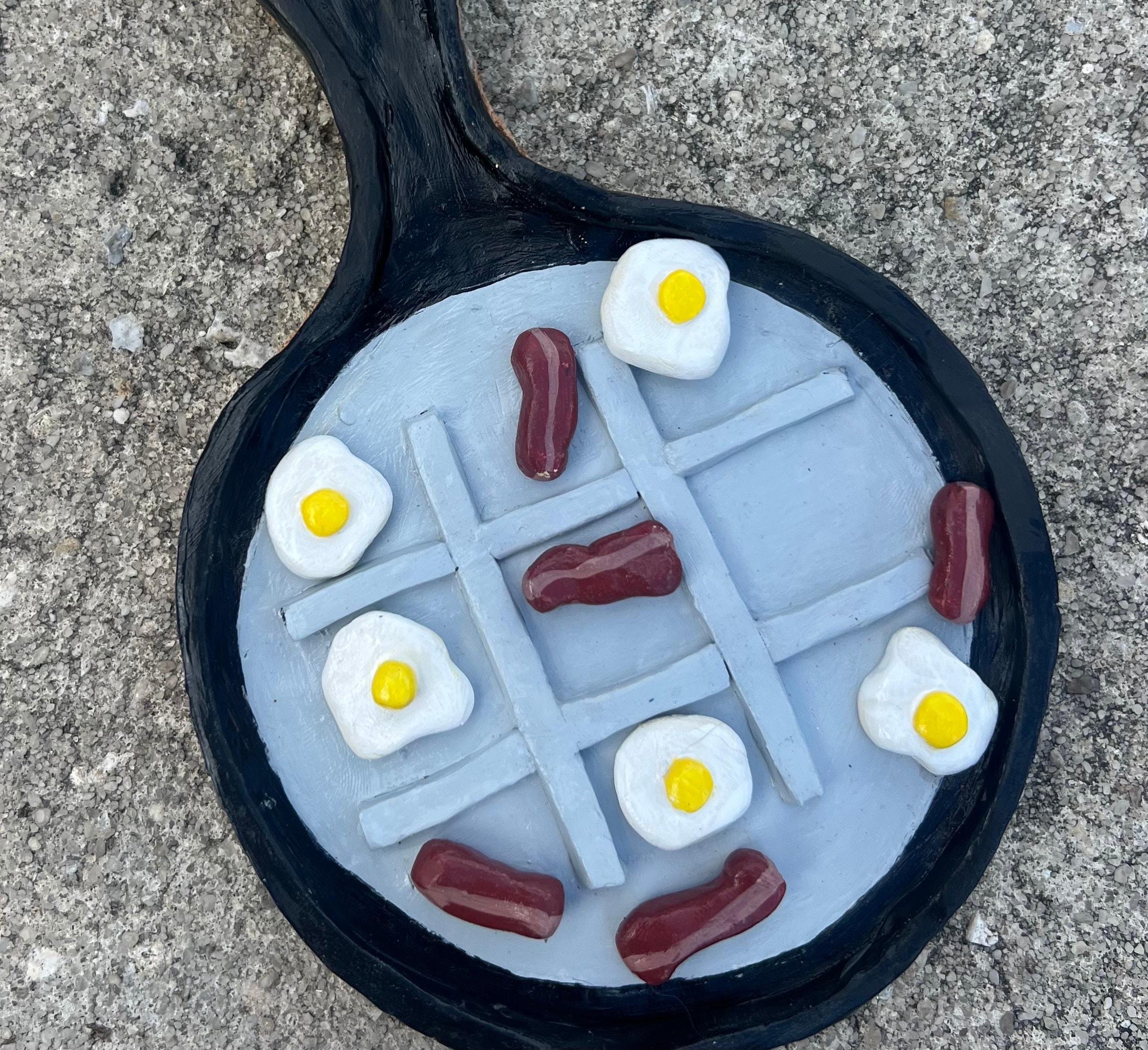 Breakfast Tic Tac Toe Board Game, Polymer Clay, Centerpiece, Food ...