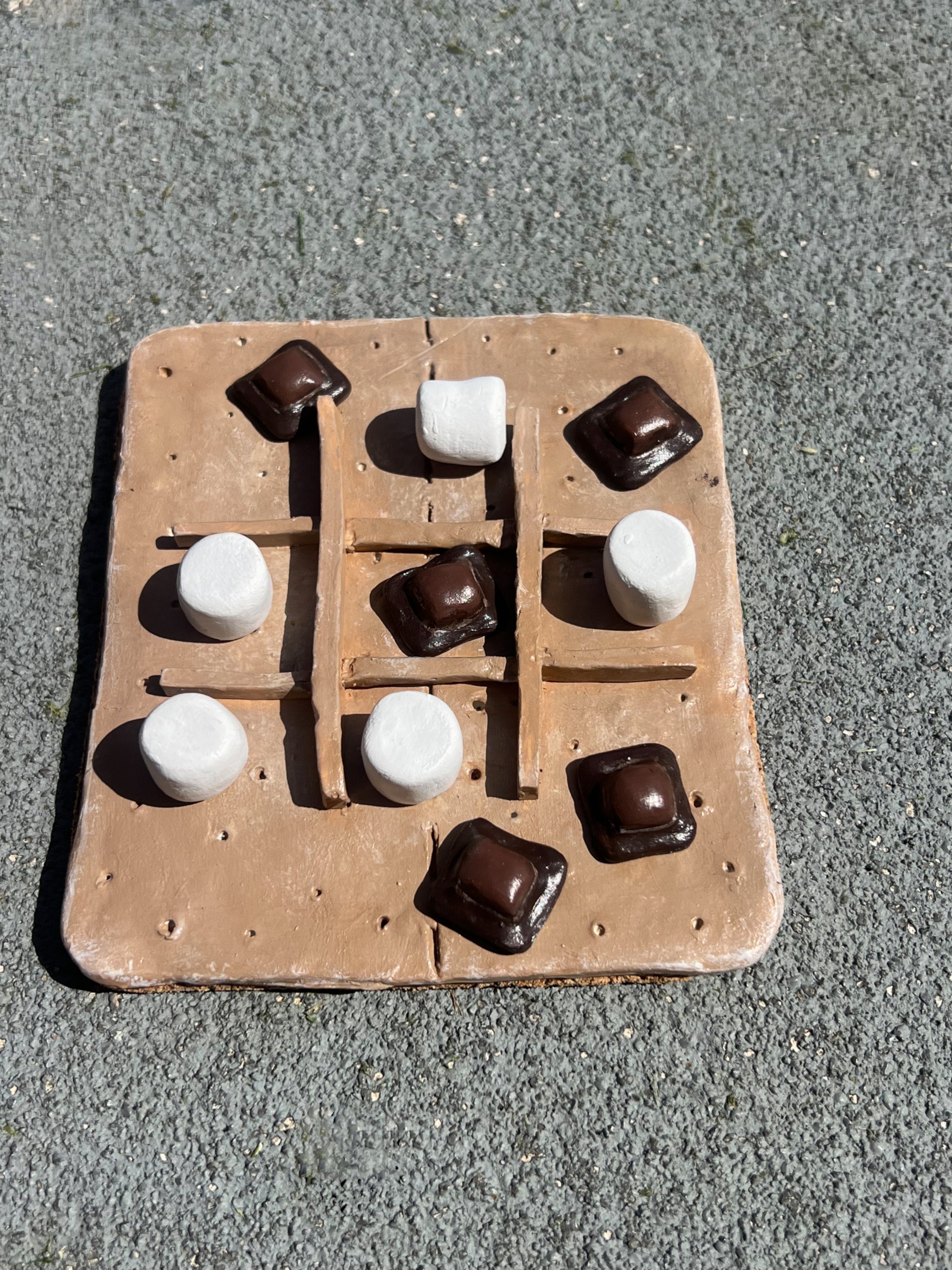 S'mores Tic Tac Toe Polymer Clay Board, Centerpiece, Food, Board Game ...