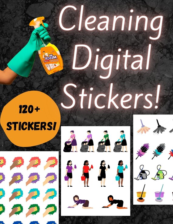 FLYLADY CLEANING Digital Stickers House Chores Stickers | Etsy