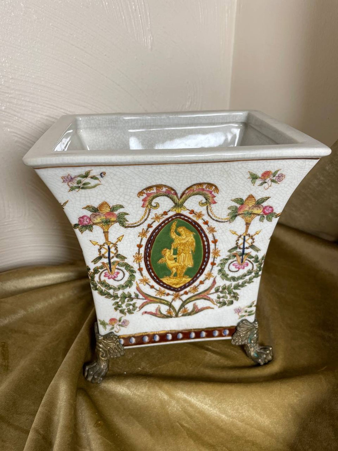 Wong Lee Porcelain Hand Painted Vase in the French Style - Etsy