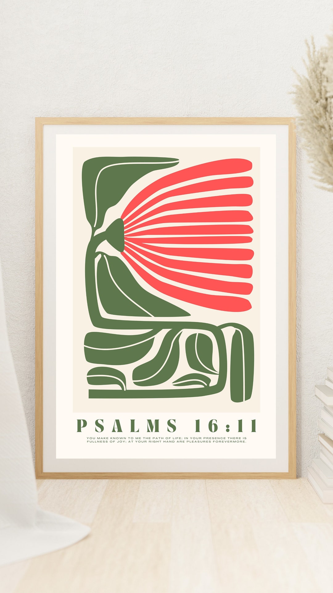 Fullness of Joy Peace Evermore Retro Flower Art Print Bible Christian ...