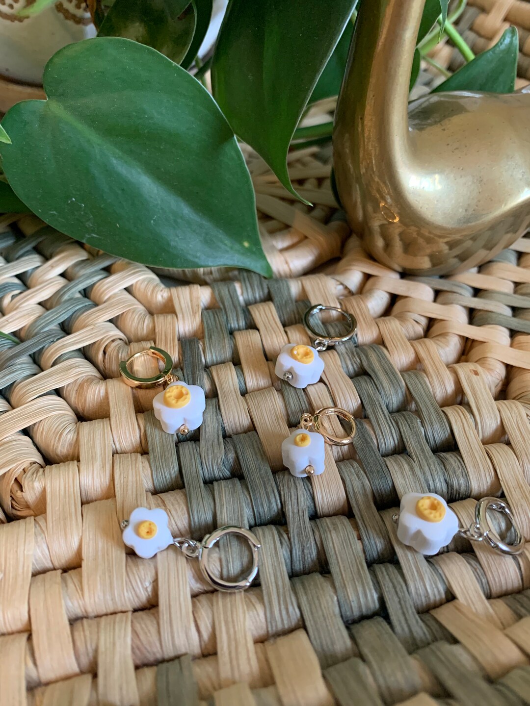 The May Collection Mini & Micro Daisy Huggies Lightweight Polymer Clay ...