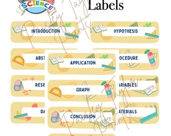 Science Fair Board Labels - Etsy