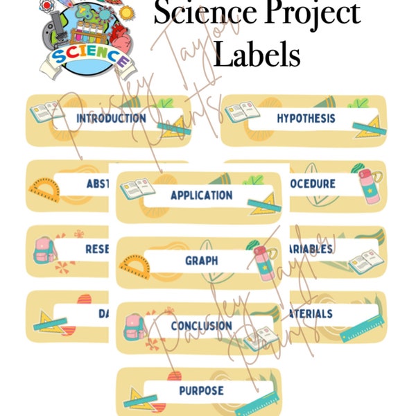 Science Labels - Etsy